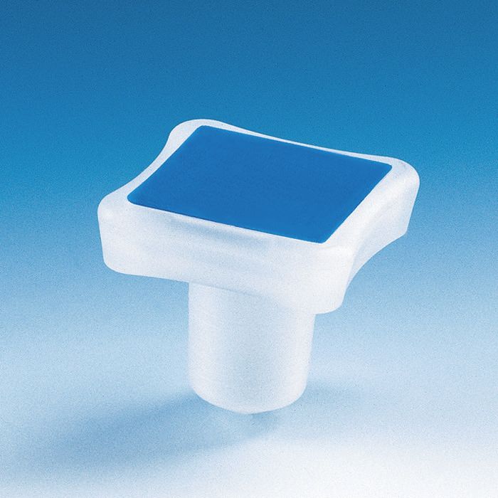 Conical ground joint stopper, PP, square grip, hollow | BRAND