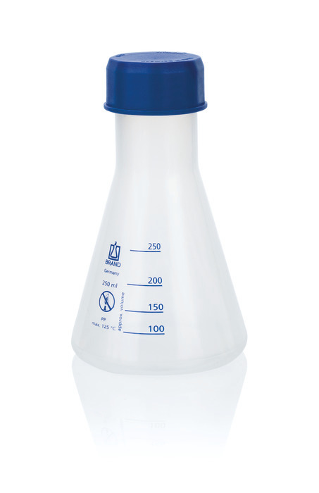 Matraces Erlenmeyer, cuello ancho, PP, graduados, con tapa a rosca GL ...