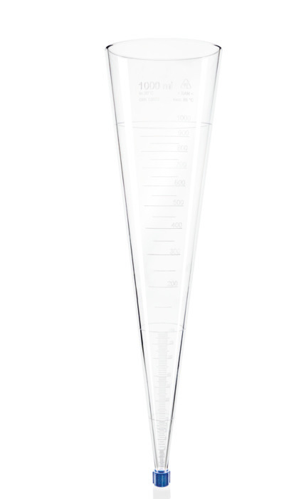 Sedimentation cones Imhoff pattern, SAN, with screw cap | BRAND